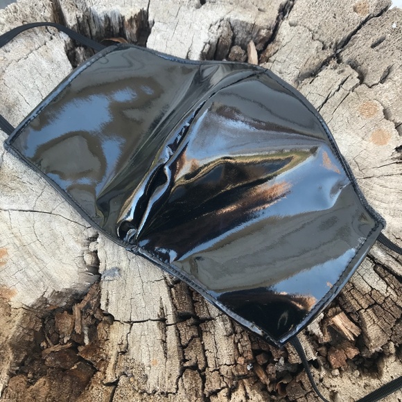 Trixy Xchange | Accessories | Black Pvc Face Mask Wet Look Shiny Latex ...
